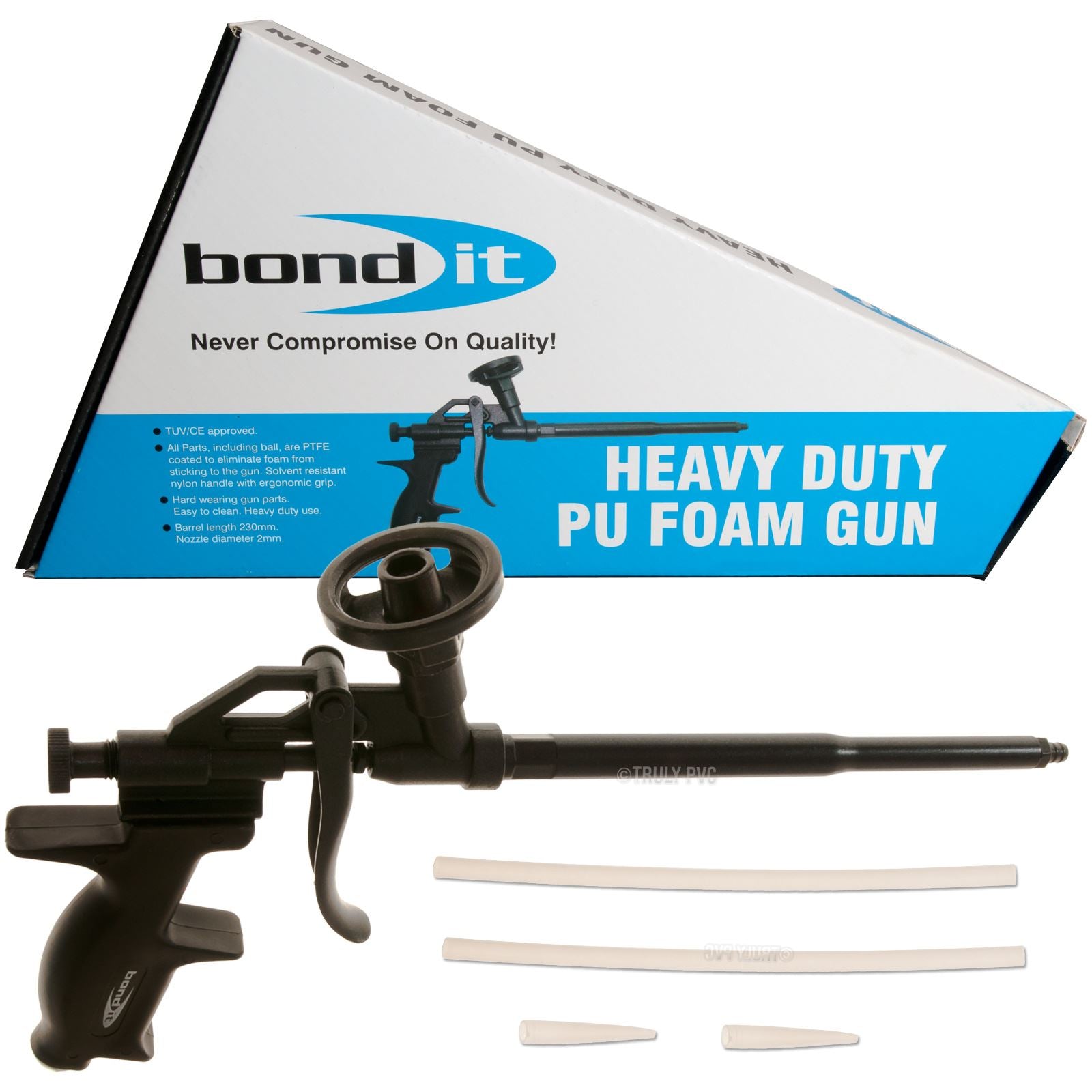 Heavy Duty Teflon PU Foam Gun Non-Stick Applicator with Nozzles – Truly PVC