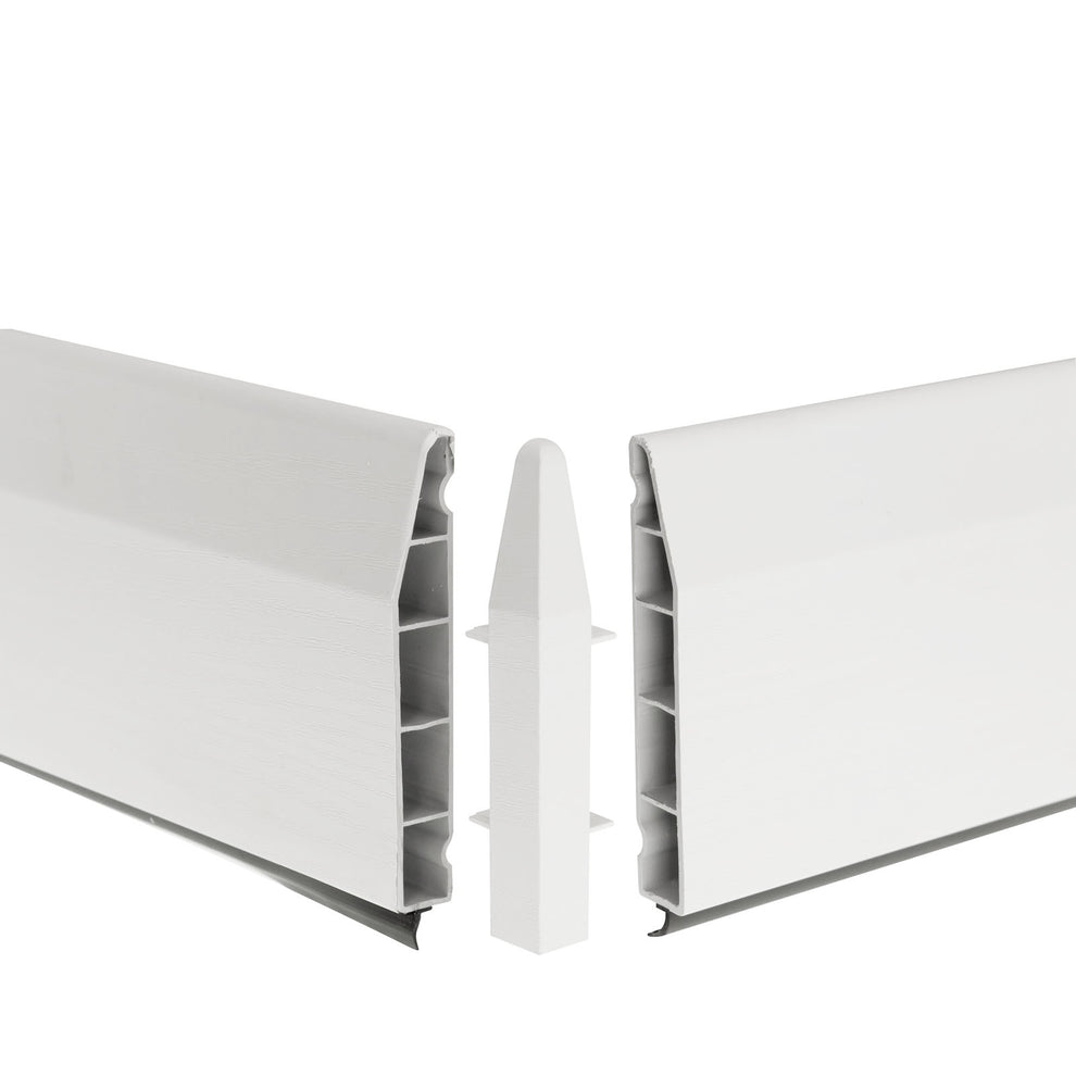 External Corner for 100mm Roomline Modern Chamfered Plastic Skirting ...