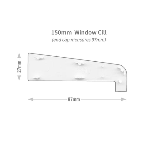 End Caps for 150mm Stub uPVC Plastic Window Sill (Pair) – Truly PVC