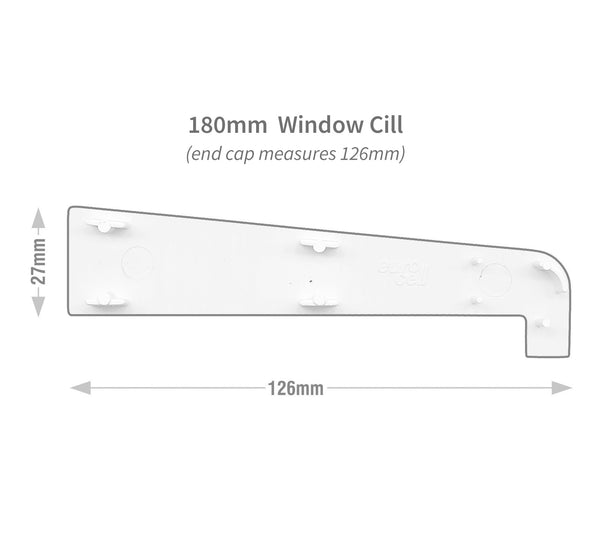 End Caps for 180mm Stub uPVC Plastic Window Sill (Pair) – Truly PVC