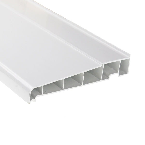 6m, 180mm uPVC Plastic Stub Window Sill – White – Truly PVC