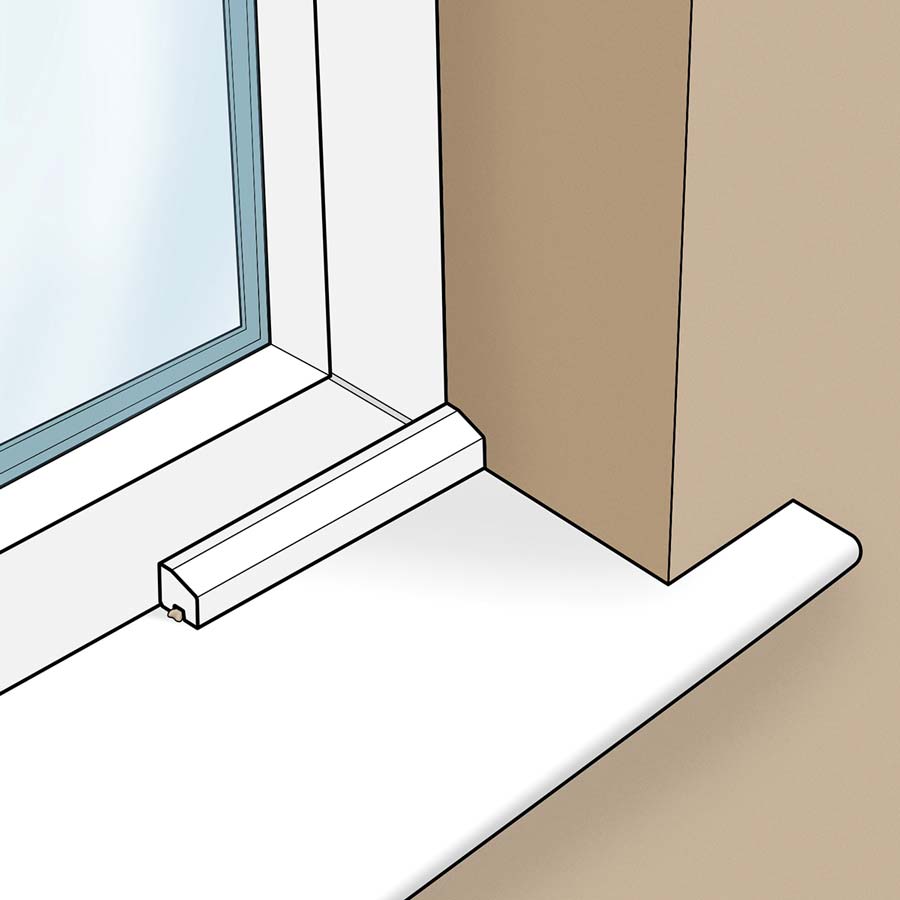 20mm x 15mm Chamfered Bead (2.5m) uPVC Plastic Window Door Finishing ...