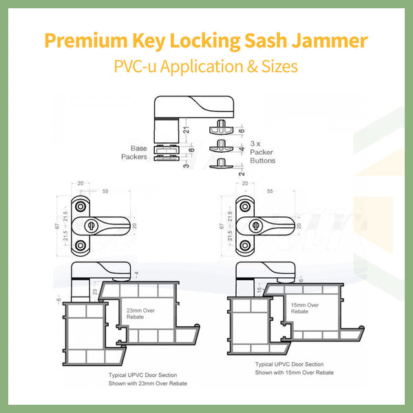 Key Locking Sash Jammer Door Window Security Premium – Truly PVC