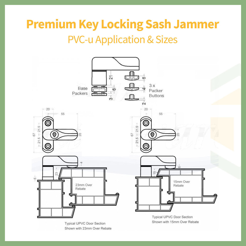 Key Locking Sash Jammer Door Window Security Premium – Truly PVC