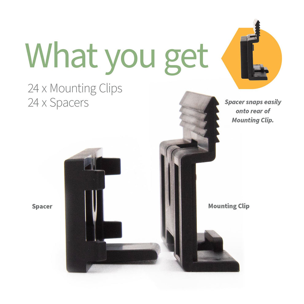 Cezar MasterLine Skirting Board Munting Clips & Spacers (25 Pack ...