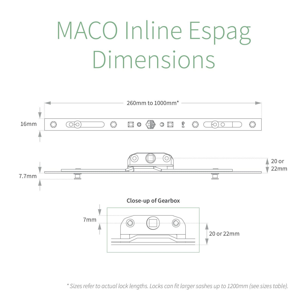 MACO Inline Espag Window Lock Multi-Point uPVC Mechanism – Truly PVC