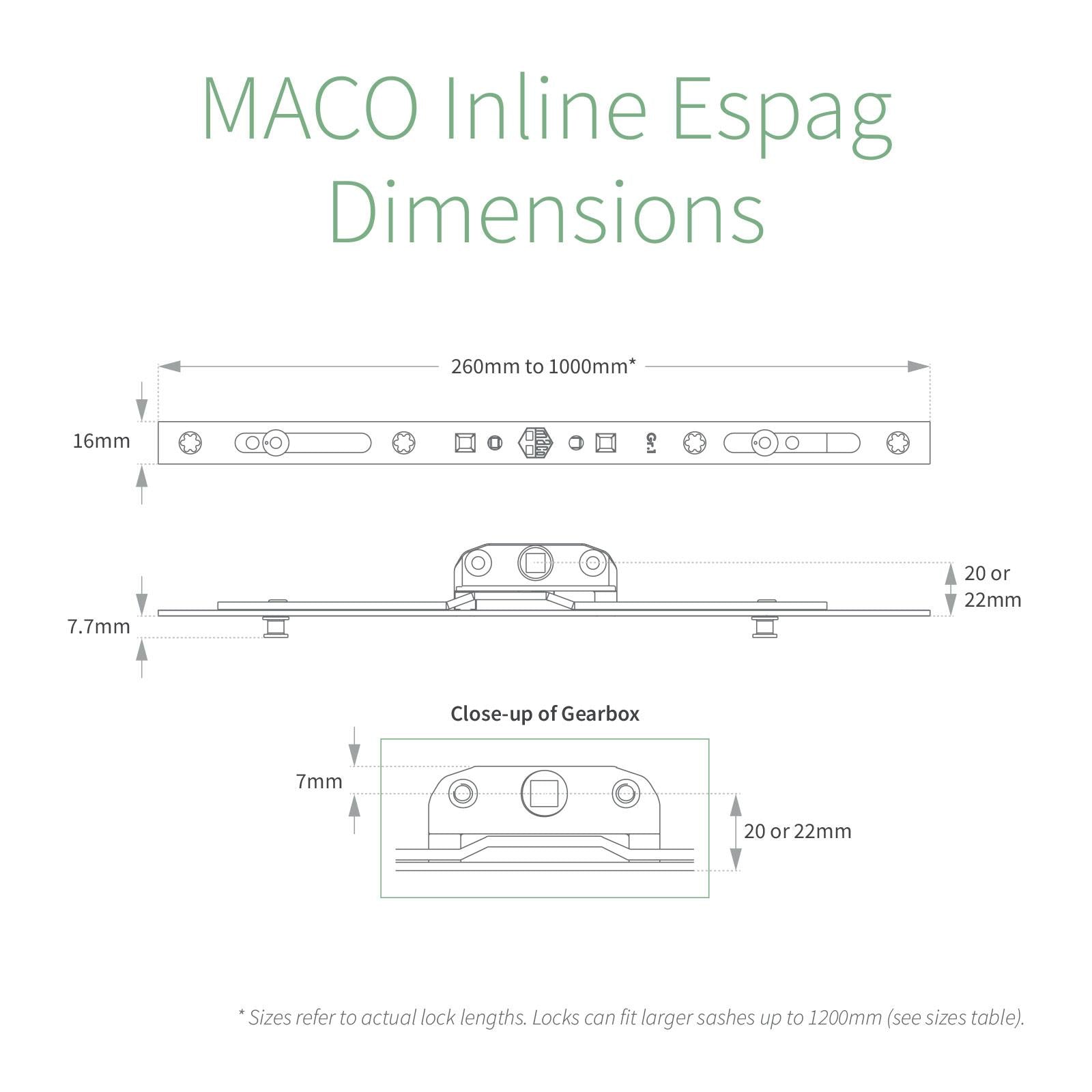 MACO Inline Espag Window Lock Multi-Point uPVC Mechanism – Truly PVC