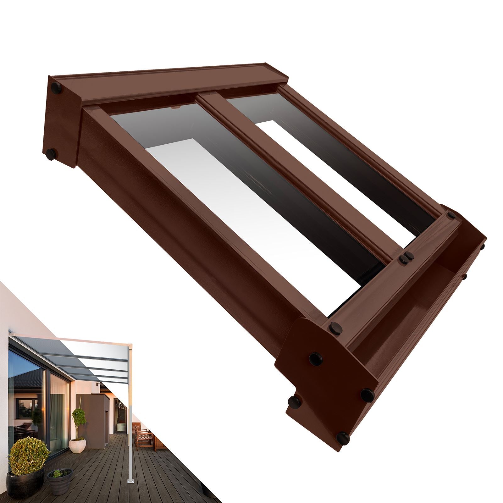 Glass-Like Evolution Canopy Roof Kit (Brown) – Truly PVC
