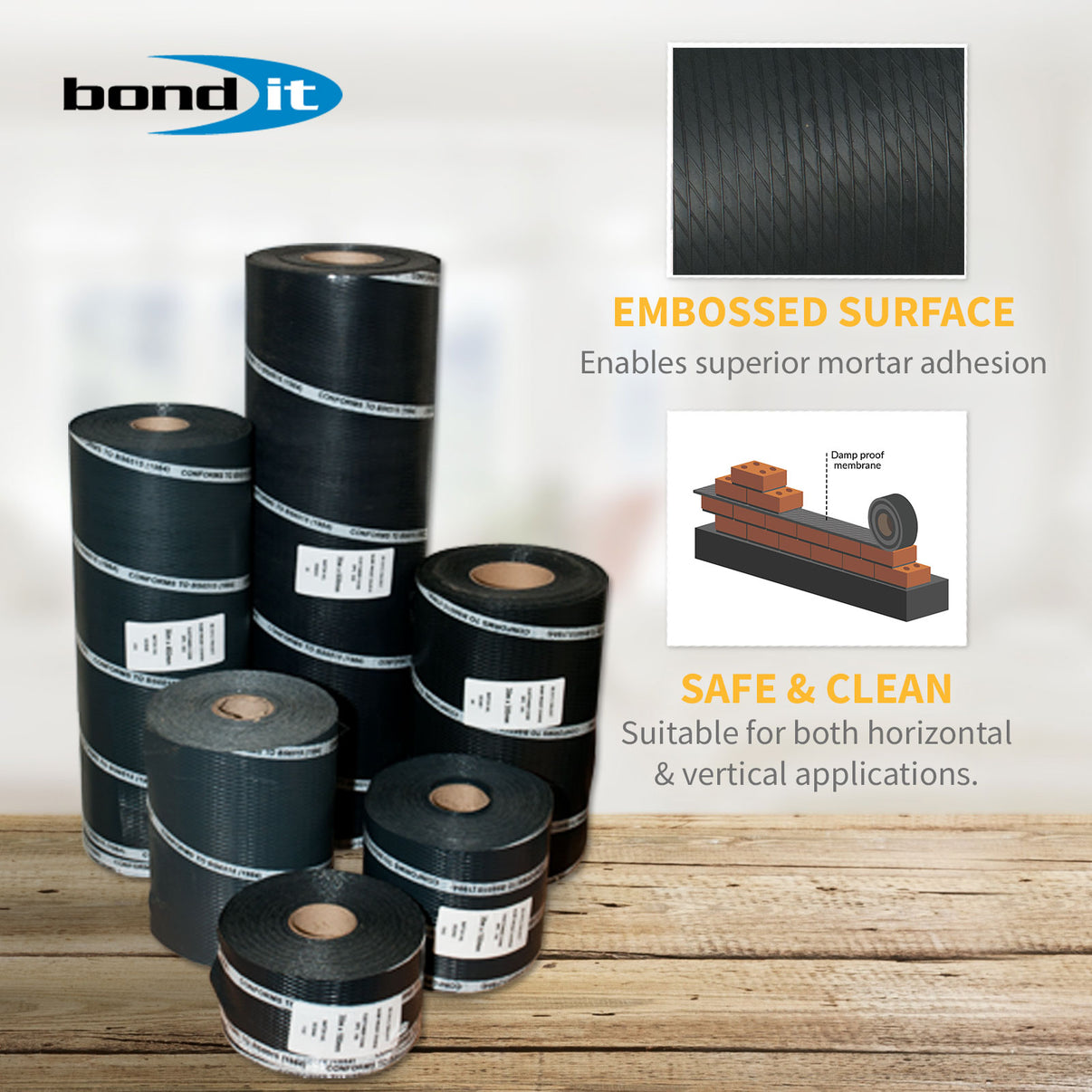 150mm x 30m, 6” Damp Proof Course DPC Membrane – Truly PVC