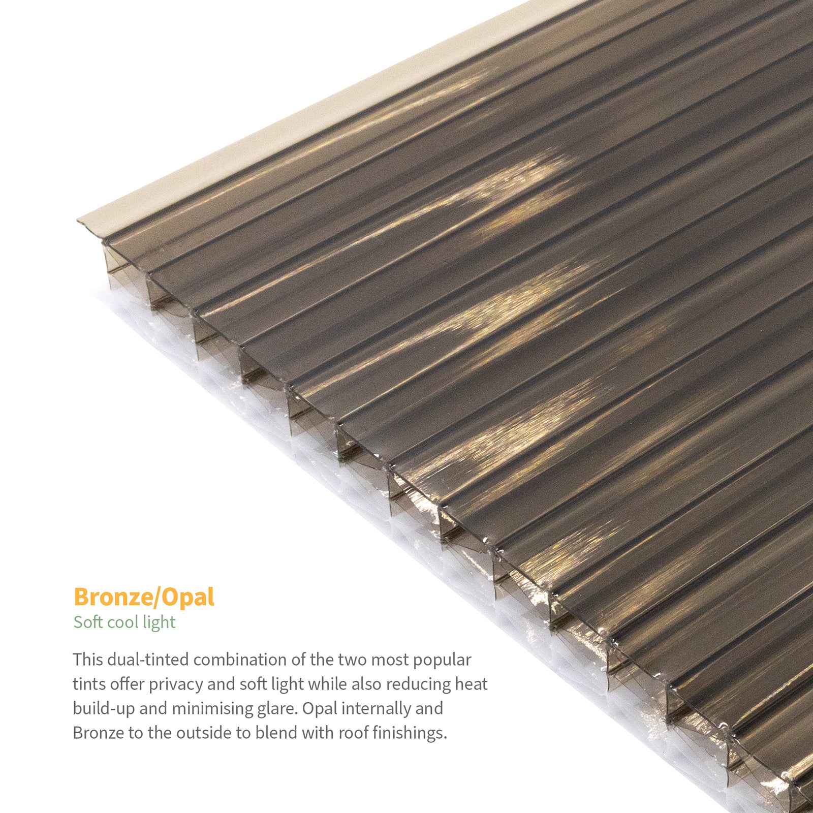35mm Bronze/Opal Polycarbonate Dual-Tinted Sheets – Truly PVC