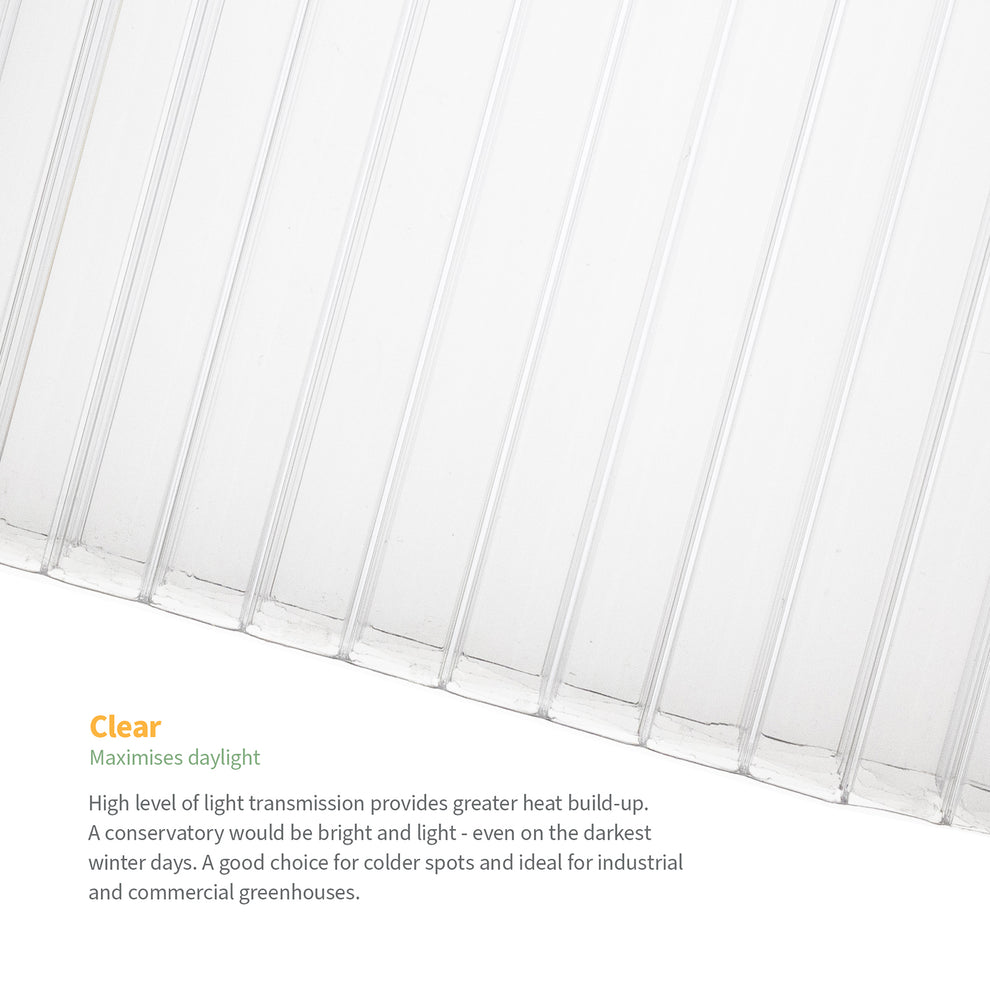 25mm Clear Polycarbonate Multiwall Sheets – Truly PVC