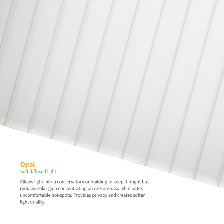16mm Opal Polycarbonate Multiwall Sheets – Truly PVC