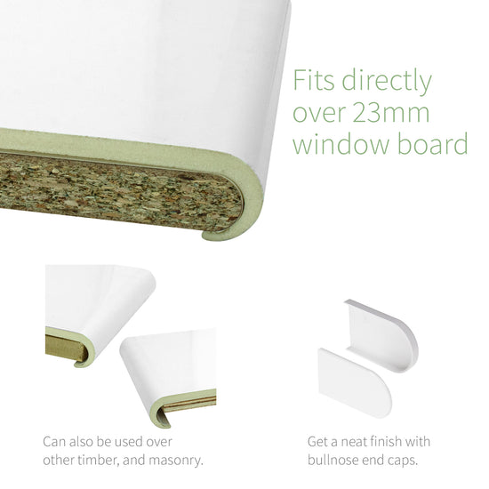 2.5m Window Board Cill Bullnose Capping Cover – Truly PVC