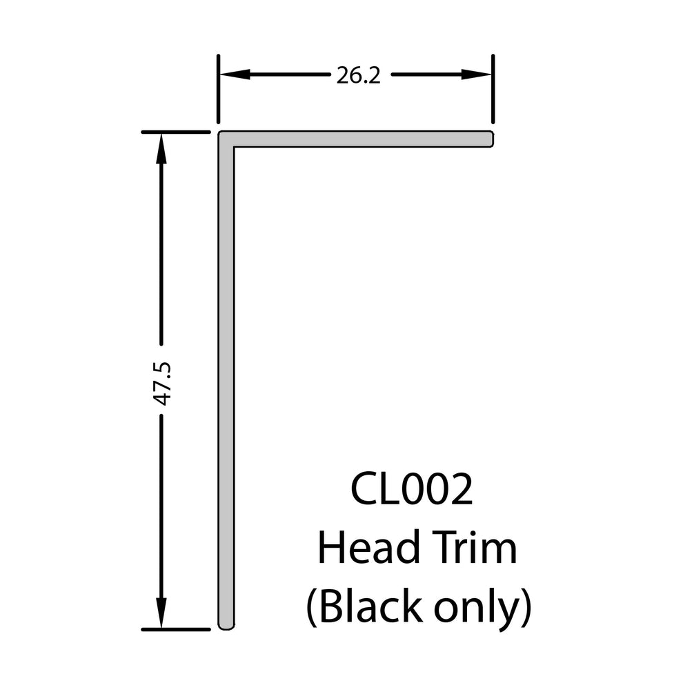5m Aluminium Head Trim for Coastline Composite Shiplap Cladding – Truly PVC