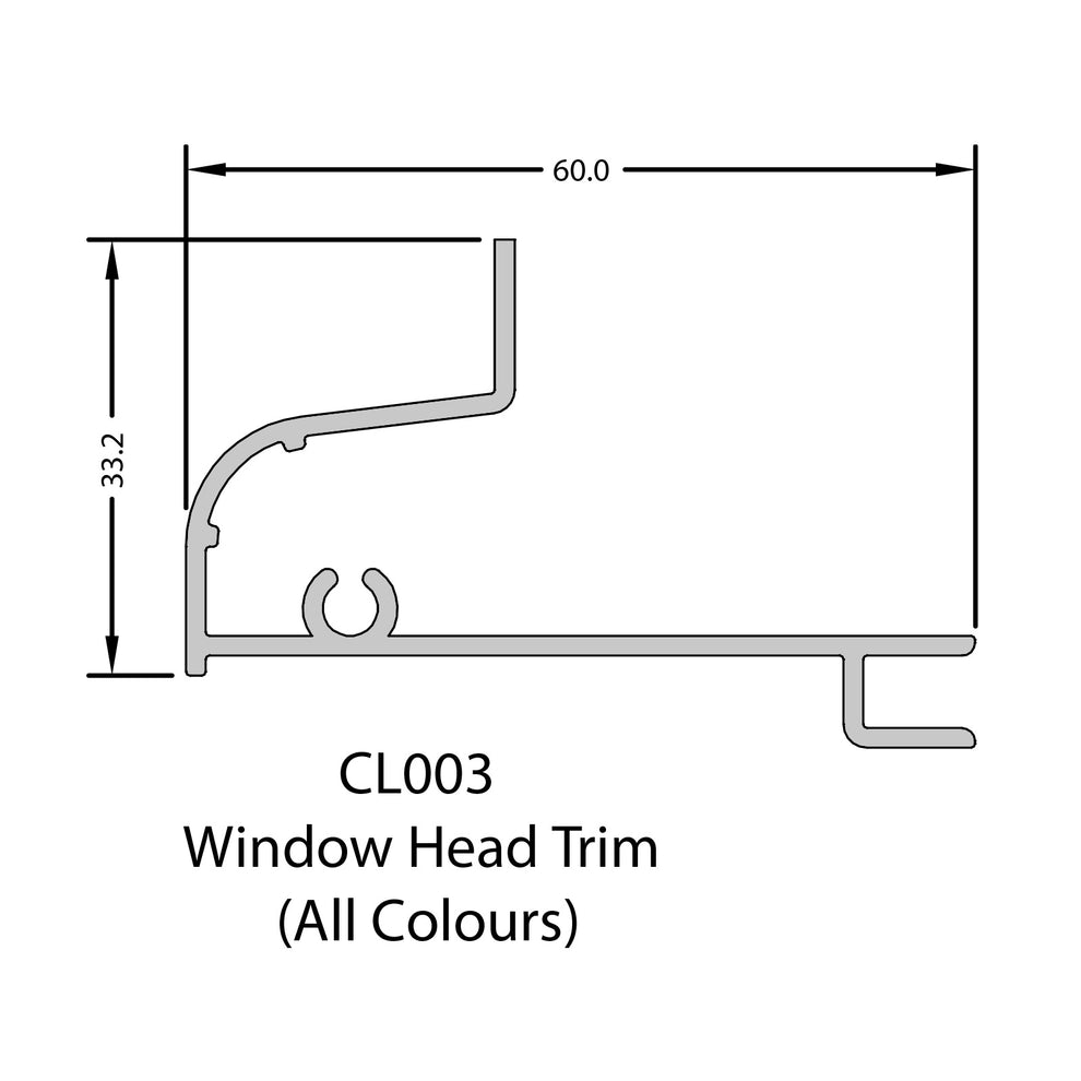 5m Aluminium Head Trim for Coastline Shiplap Cladding – Truly PVC