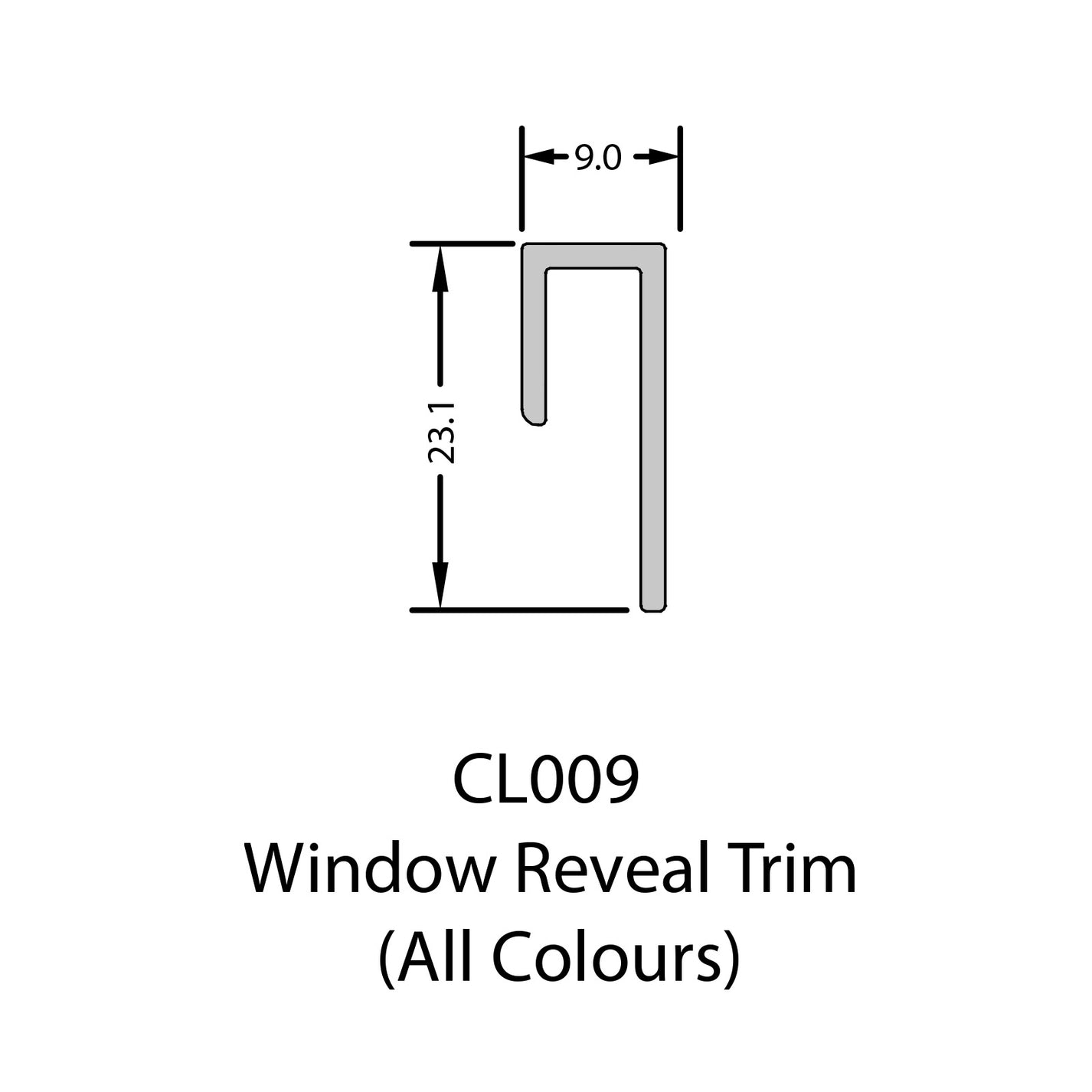 5m Window Reveal Trim for Coastline Shiplap Cladding – Anthracite Grey ...