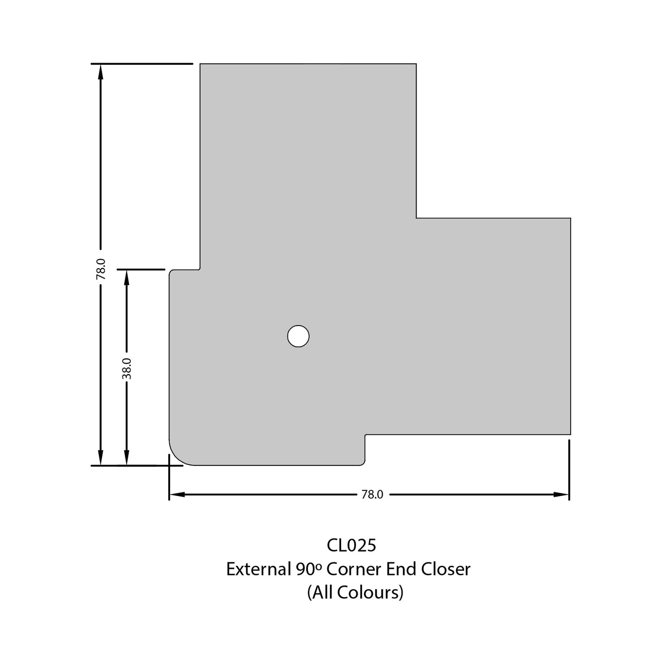 External Corner End Cap for Coastline Shiplap Cladding – Anthracite ...