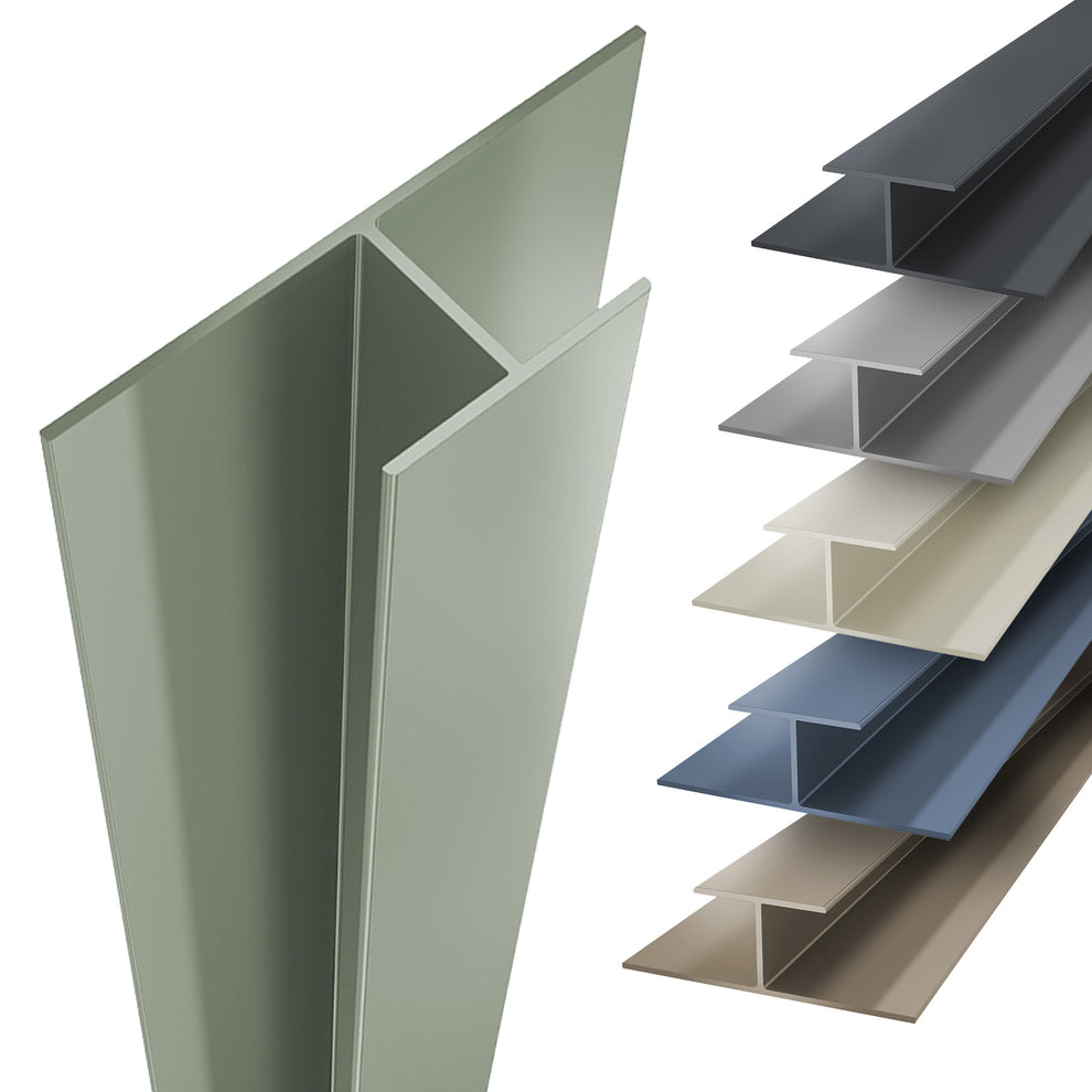 5m Aluminium Butt Joint H-Section for Coastline Shiplap Cladding ...