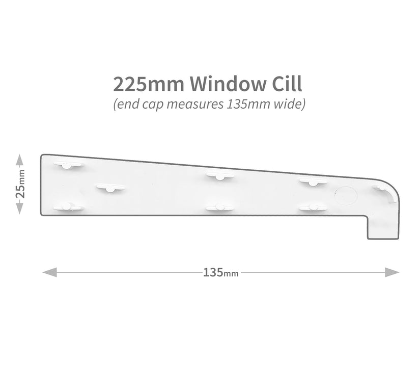End Caps for 225mm uPVC Plastic Window Sill Cill (Pair) – Truly PVC