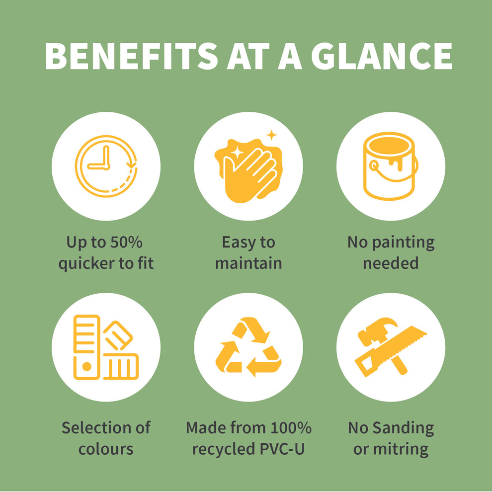 External Corner for 100mm Roomline Torus Plastic Skirting – Truly PVC