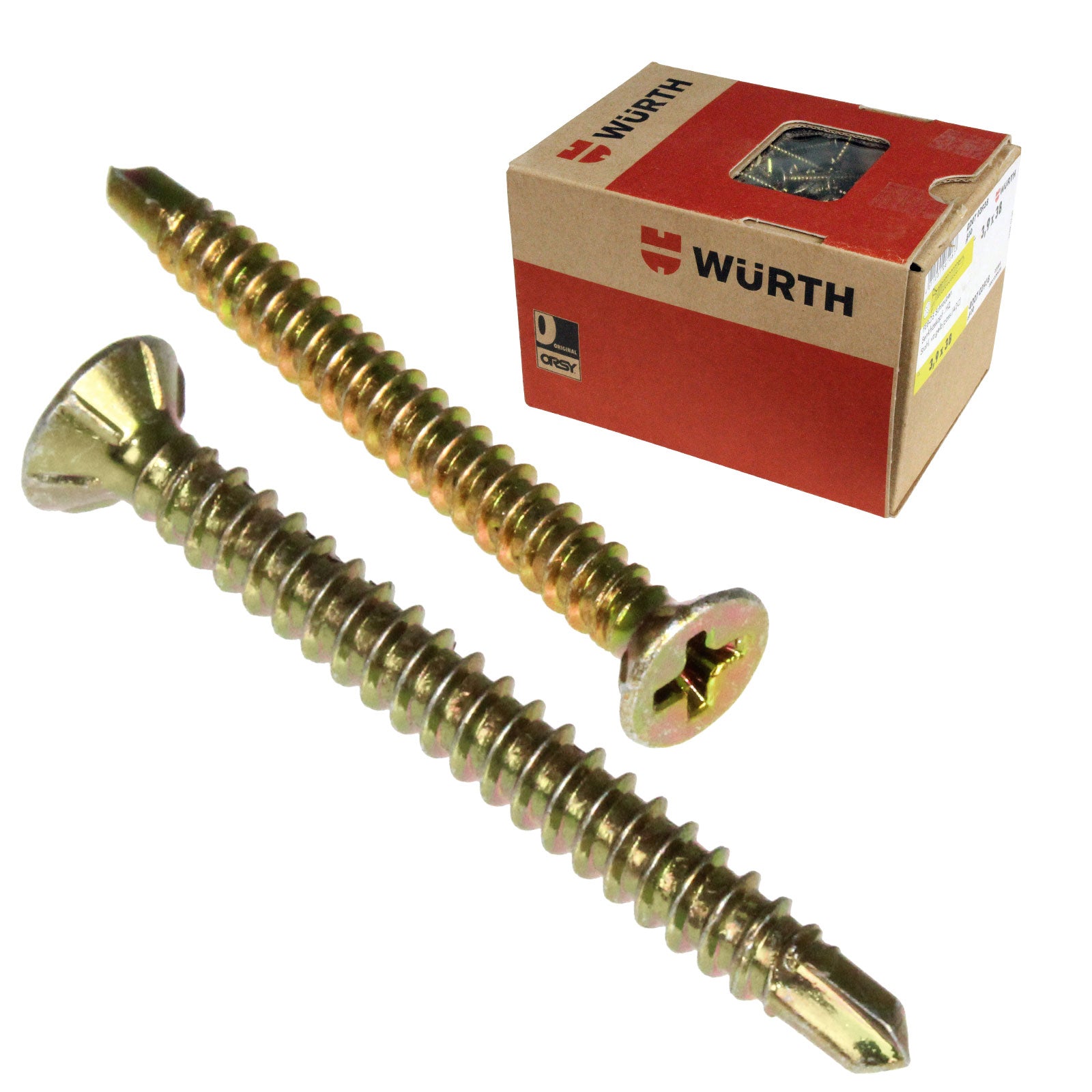 Wurth FEBOS 3.9 x 38 Self-Drilling Tapping Countersunk Screws – Truly PVC