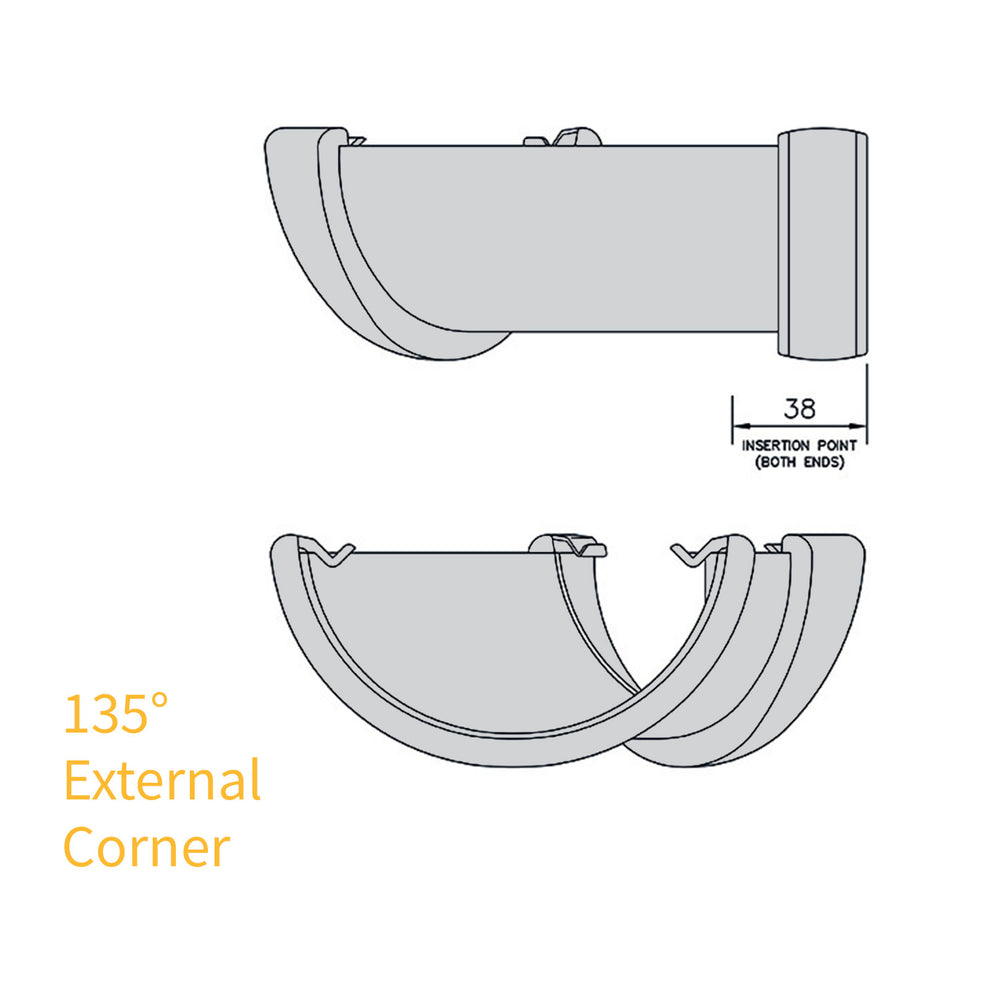 Half Round 112mm Gutter from FlowPlast – Truly PVC