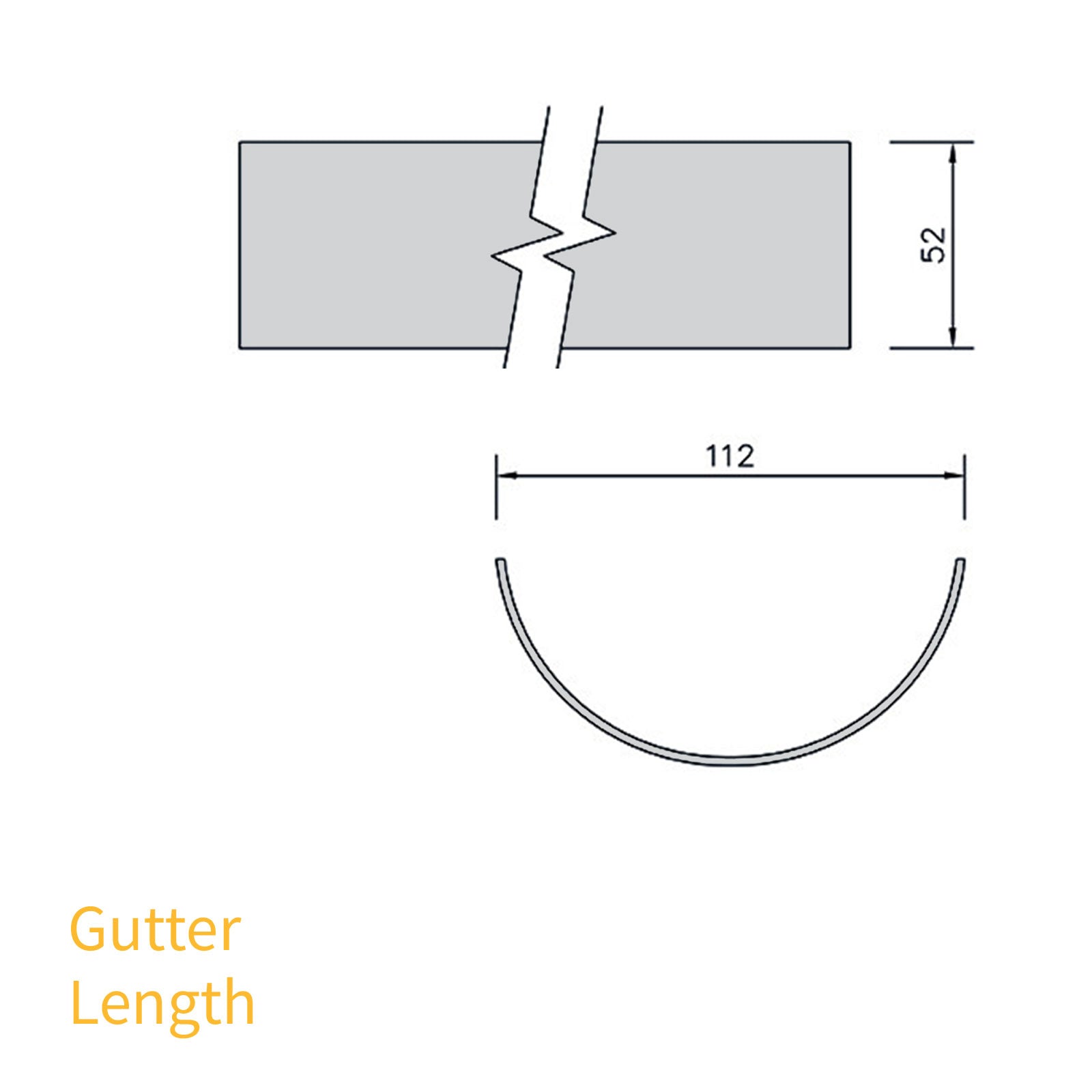 FloPlast Half Round 112mm Gutter lengths (4m) – Truly PVC