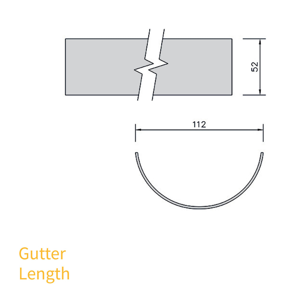 FloPlast Half Round 112mm Gutter lengths (4m) – Truly PVC