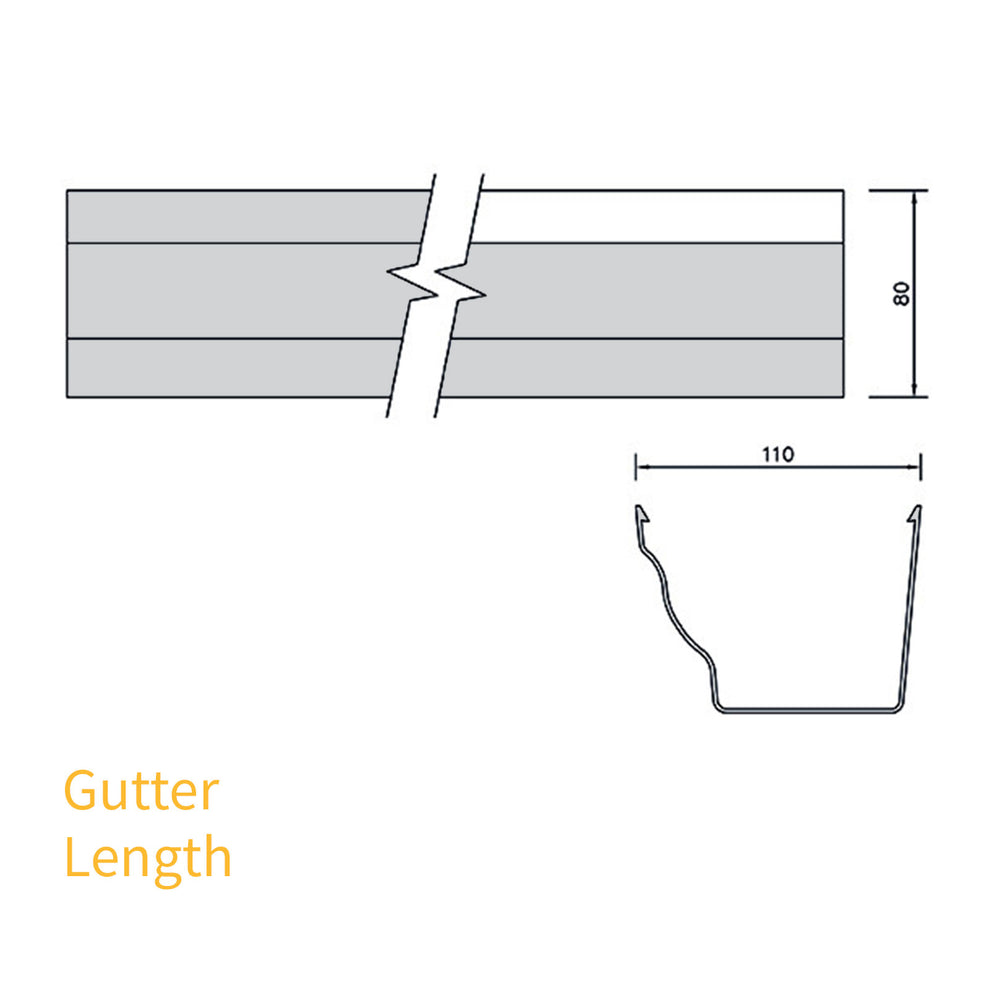 FloPlast Niagara Ogee 110mm Gutter Length (4m) – Truly PVC