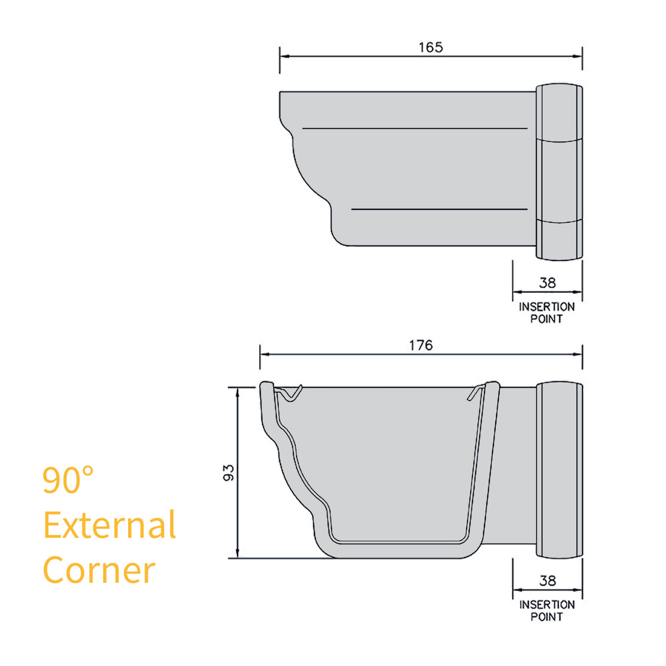 FloPlast Niagara Ogee 110mm Gutter parts – Truly PVC