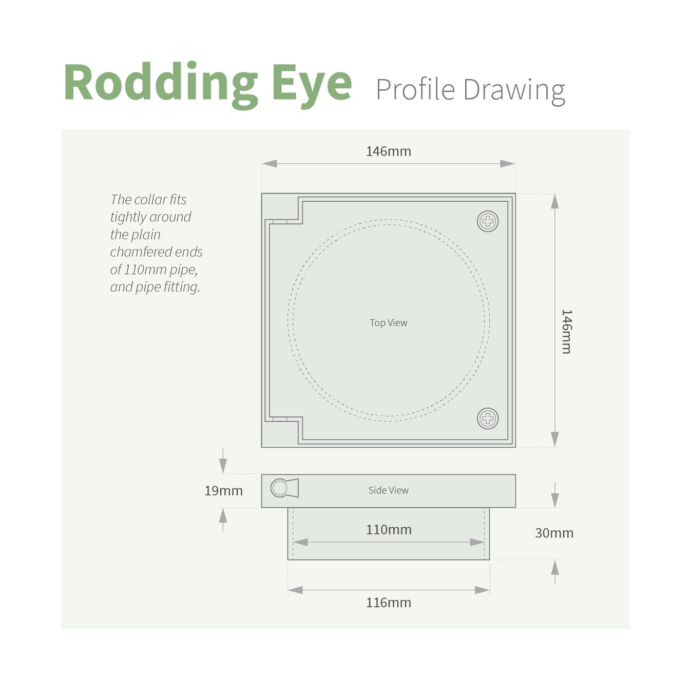 Rodding Eye for 110mm Plastic PVC-u Underground Drainage System ...