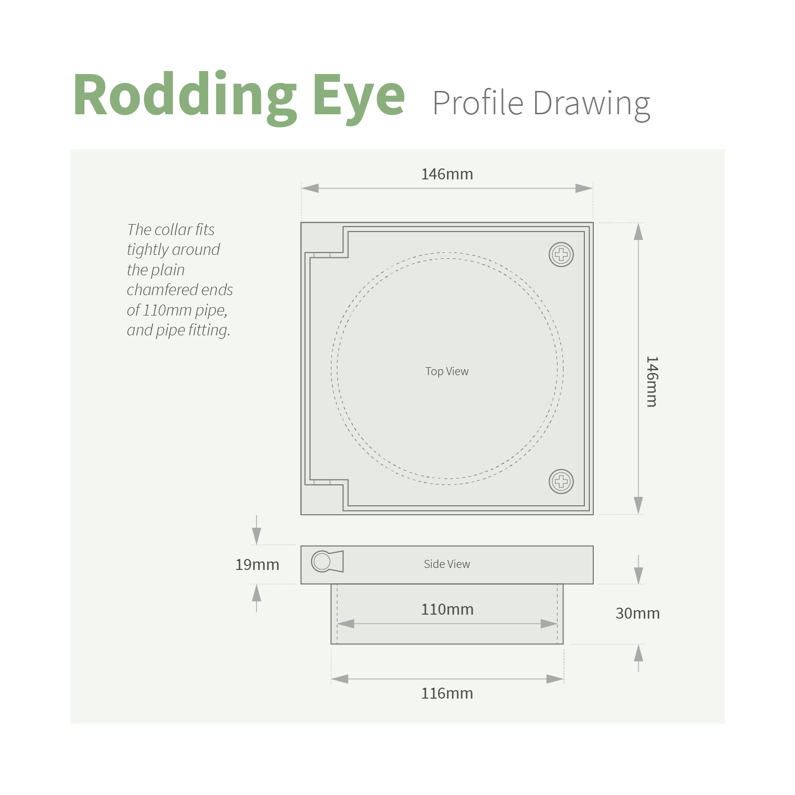 Rodding Eye for 110mm Plastic PVC-u Underground Drainage System ...