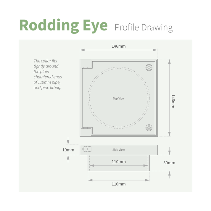 Rodding Eye for 110mm Plastic PVC-u Underground Drainage System ...