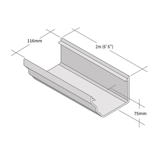 Marley Classic Ogee Profile PVCu Gutter for Ultraframe Conservatories ...