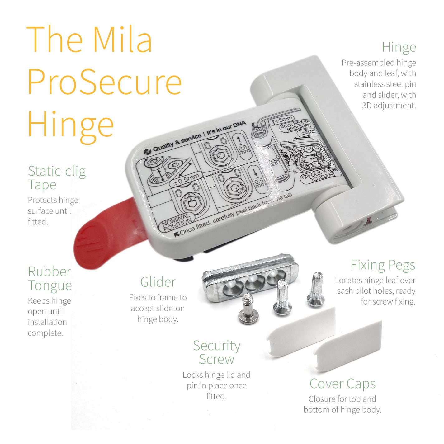 Mila ProSecure uPVC Door Flag Hinge – Truly PVC