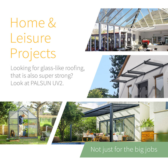 PALSUN UV2 Clear Solid Polycarbonate Flat Sheets Roofing – Truly PVC