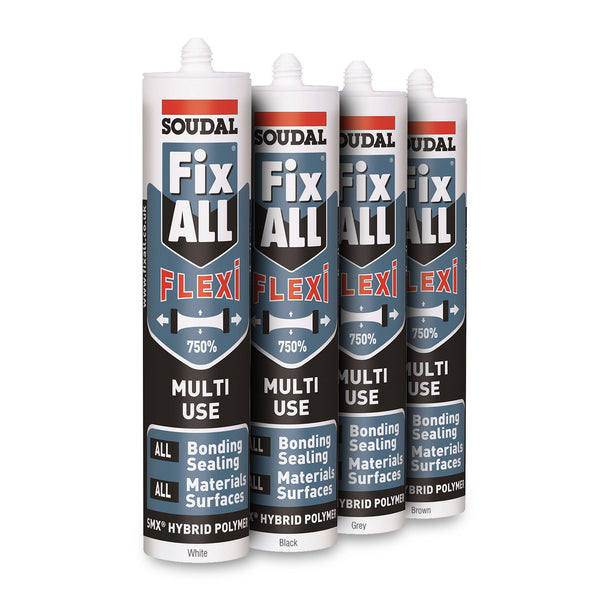 Black Soudal Fix ALL Flexi Sealant & Adhesive Neutral SMX Hybrid Polymer – Truly PVC
