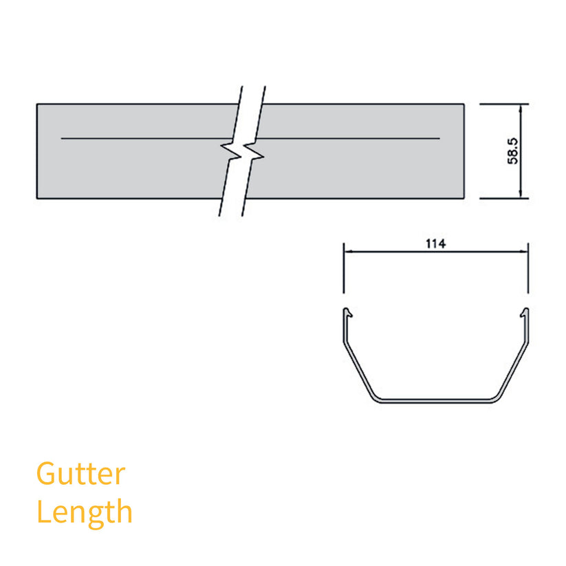 Square Line (114mm) Gutter Parts from FloPlast – Truly PVC