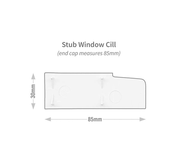 End Caps for 85mm Stub uPVC Plastic Window Sill (Pair) – Truly PVC