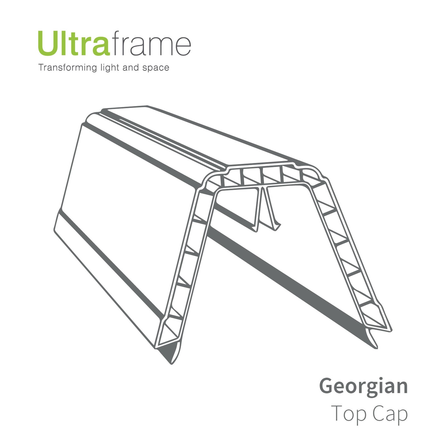 Ultraframe CAPA Transom Top Cap uPVC Conservatory Roof Spar Replacement ...