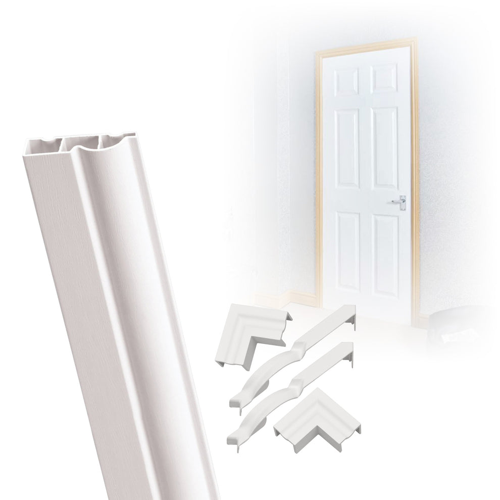White Roomline uPVC Plastic Ogee/Torus Door Set Surround – Truly PVC