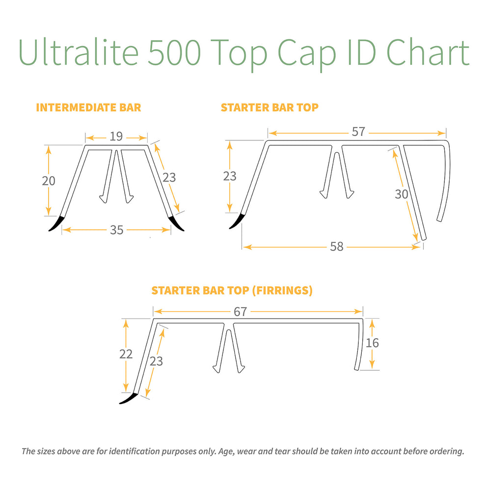 Ultraframe Ultralite 500 Glazing Bar Top Cap Lean-to Roof Bar Cappings ...