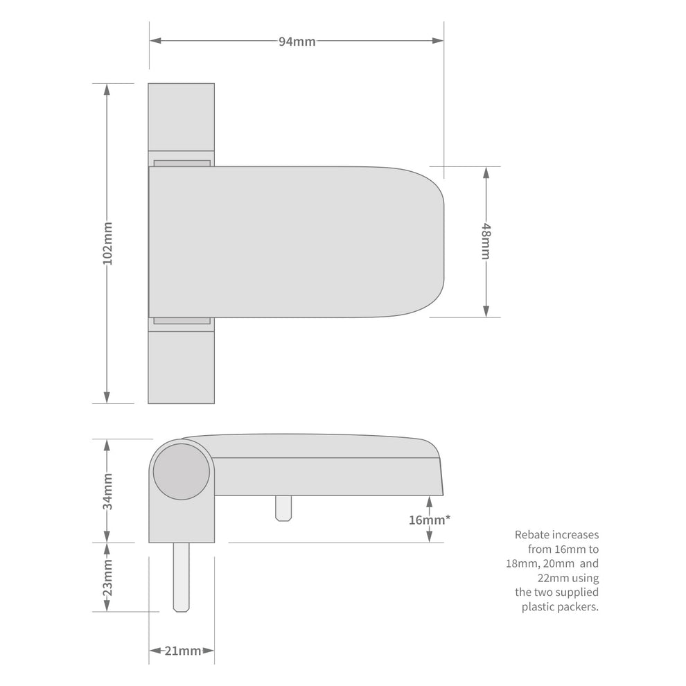 Yale 3D uPVC Door Flag Hinge Paddock Neon – Truly PVC