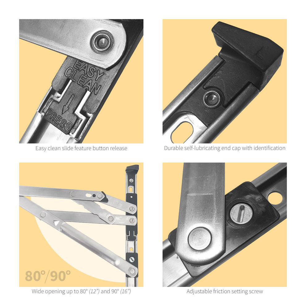 Yale Defender Egress Easy Clean Friction Hinge Side Hung Windows ...