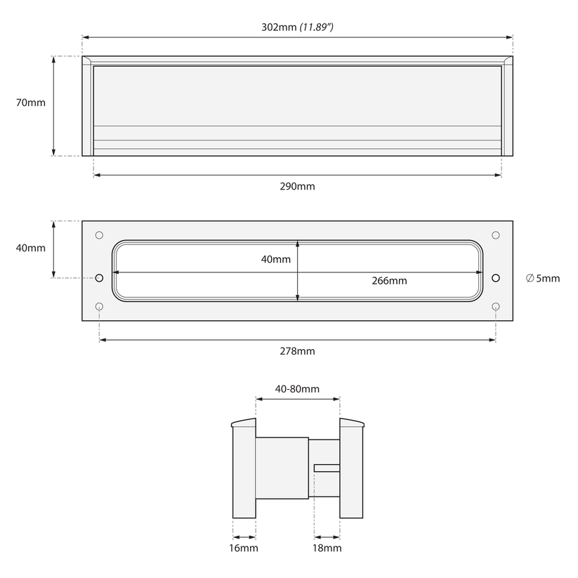 Yale Postmaster 12" Letterplate Post box – Truly PVC