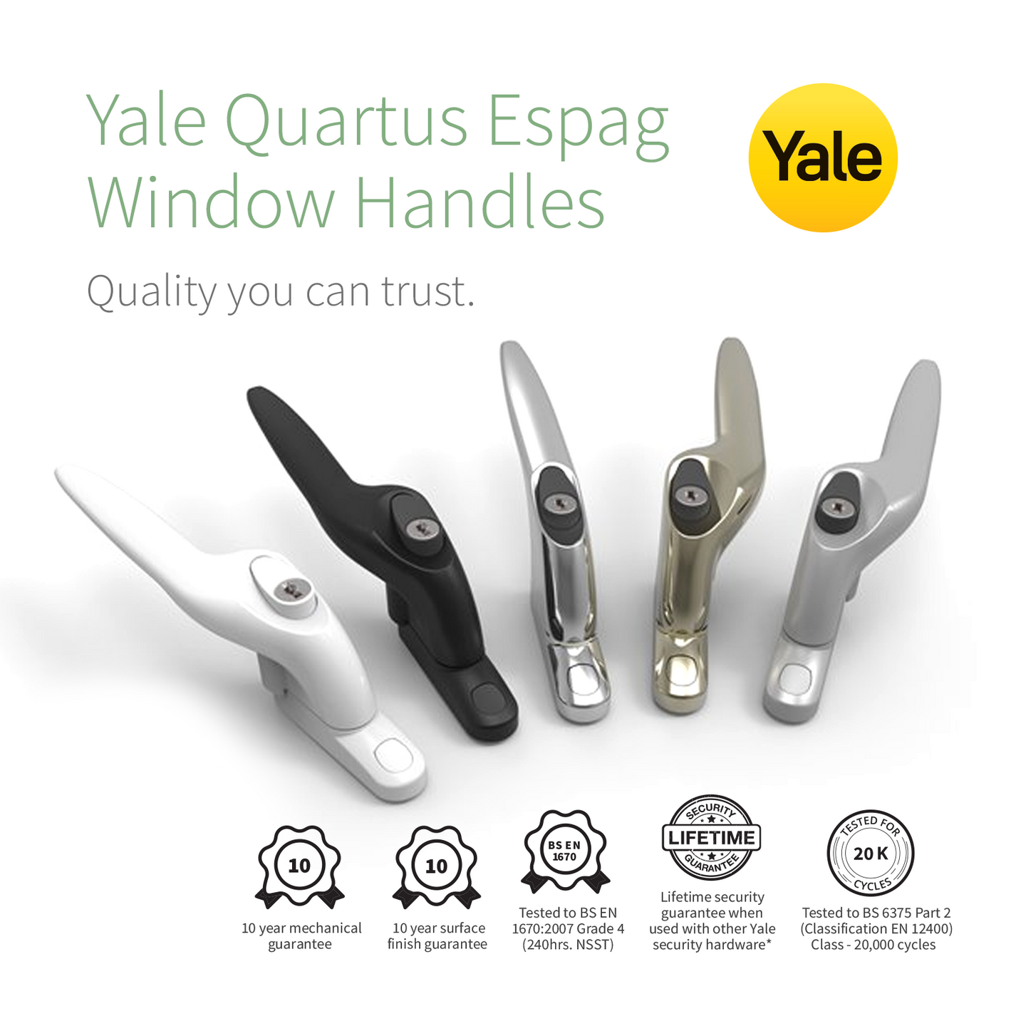 Yale Quartus Inline Espag Window Handle – Truly PVC