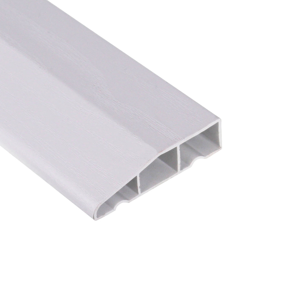5.5m Roomline uPVC Plastic Modern Chamfered Architrave – White Satin ...