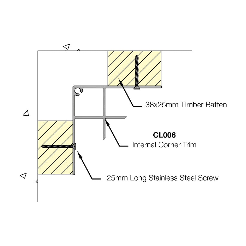 5m Aluminium Internal Closer Trim for Coastline Shiplap Cladding ...