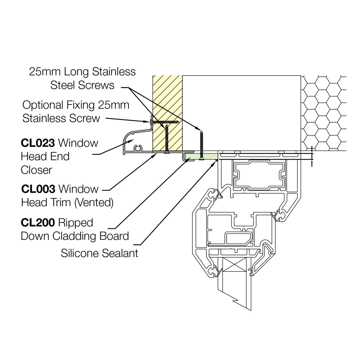 5m Aluminium Head Trim for Coastline Shiplap Cladding – Truly PVC