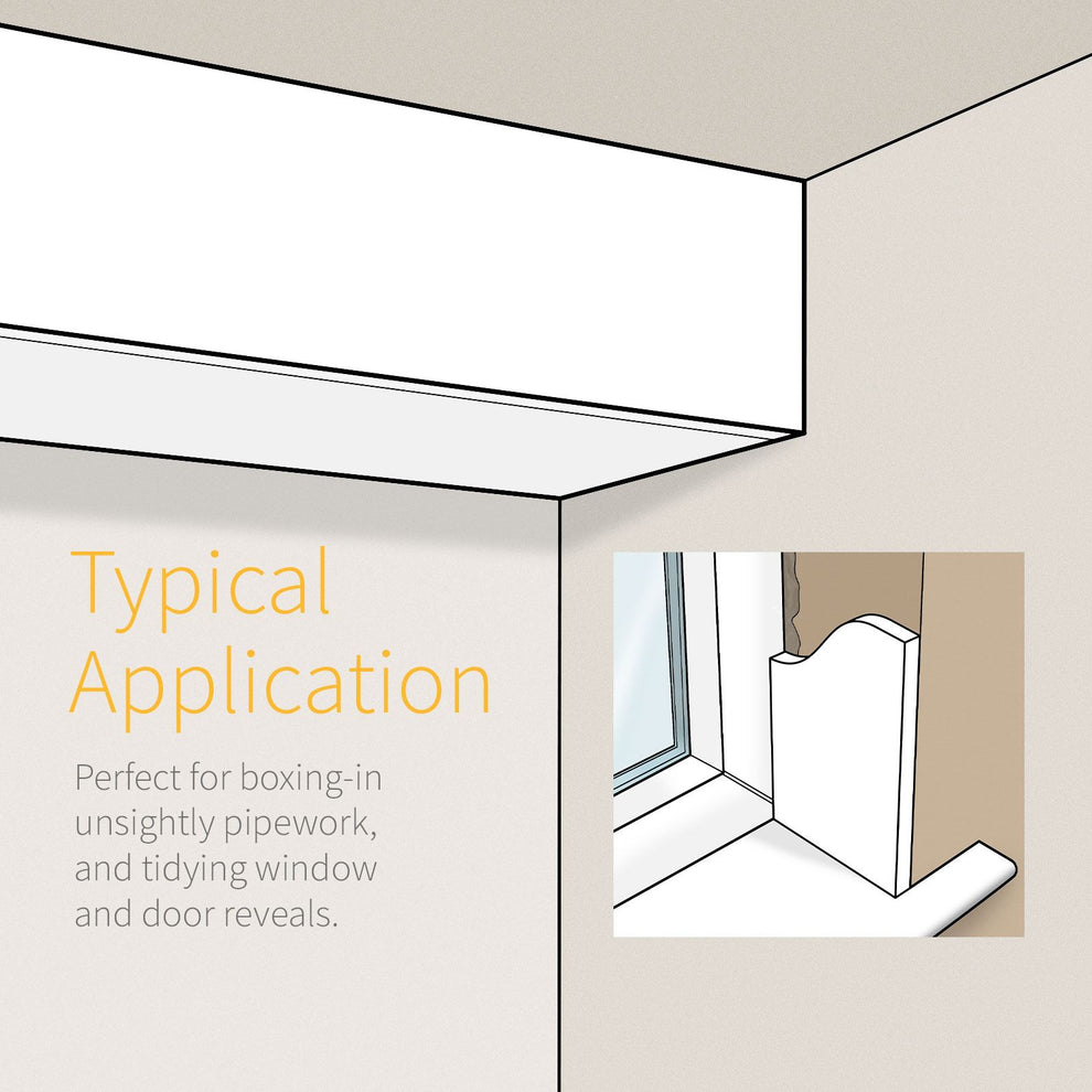 Flat Utility Cover Board Reveal Liner and Soffit (2.5m) – Truly PVC
